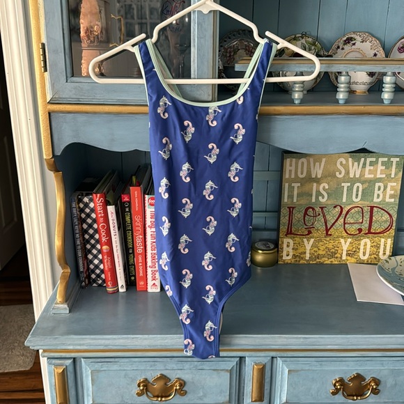 L.L. Bean | Swim | Ll Bean Girls Bathing Suit Seahorse Blue | Poshmark